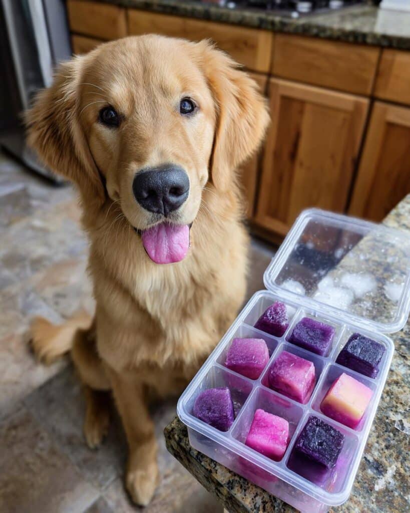Frozen Berry Yogurt Cubes: 12 Paw-some Treats