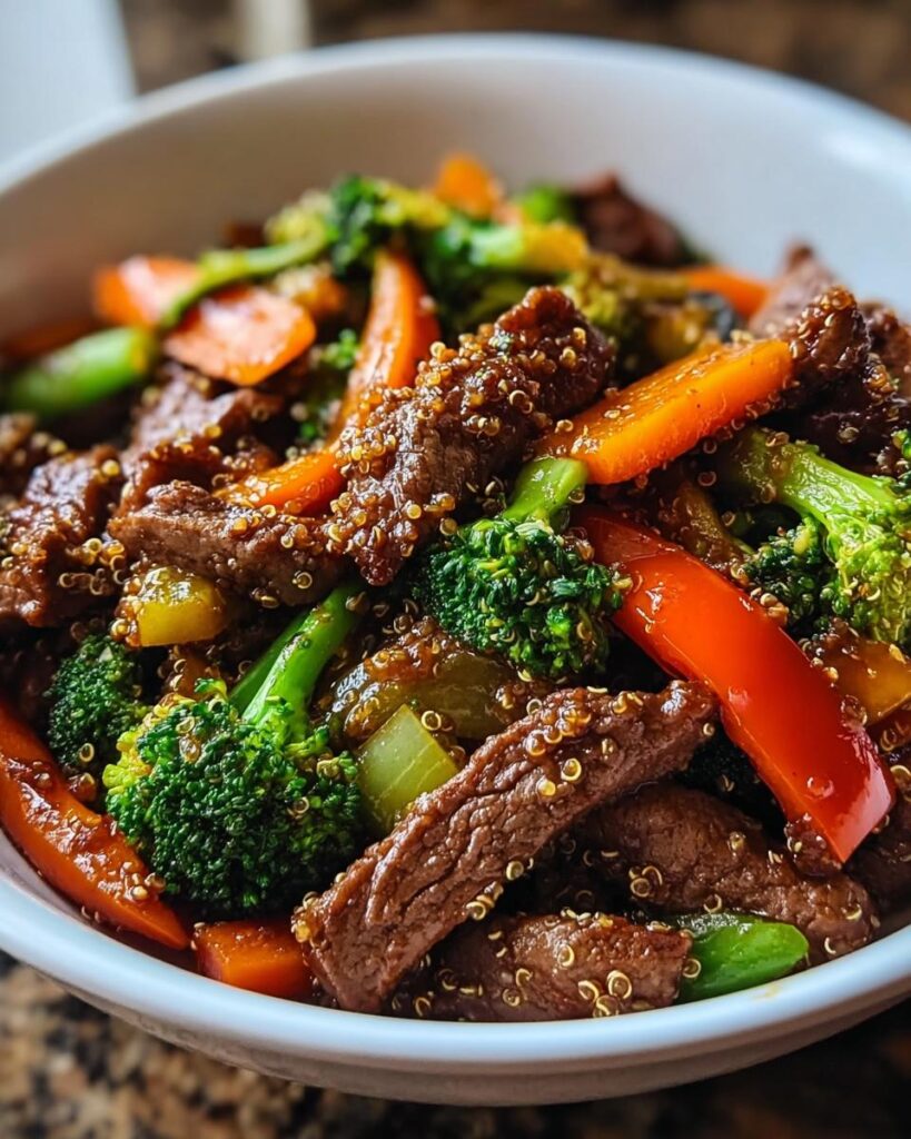Amazing 25-Min Beef and Quinoa Stir Fry